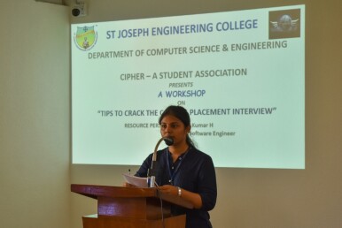 CSE: Intensive Workshop “Tips to Crack Campus Placement Interview”