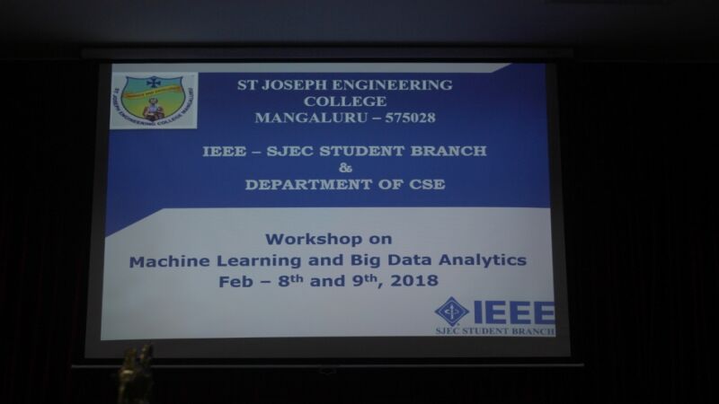 Two-day workshop on ‘Machine Learning and Big data Analytics’ by IEEE ...