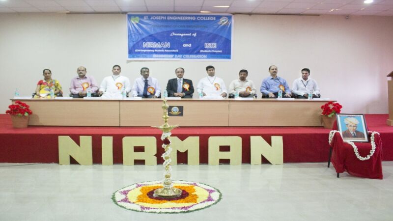 Inauguration of NIRMAN: Civil Engineering - St Joseph Engineering College